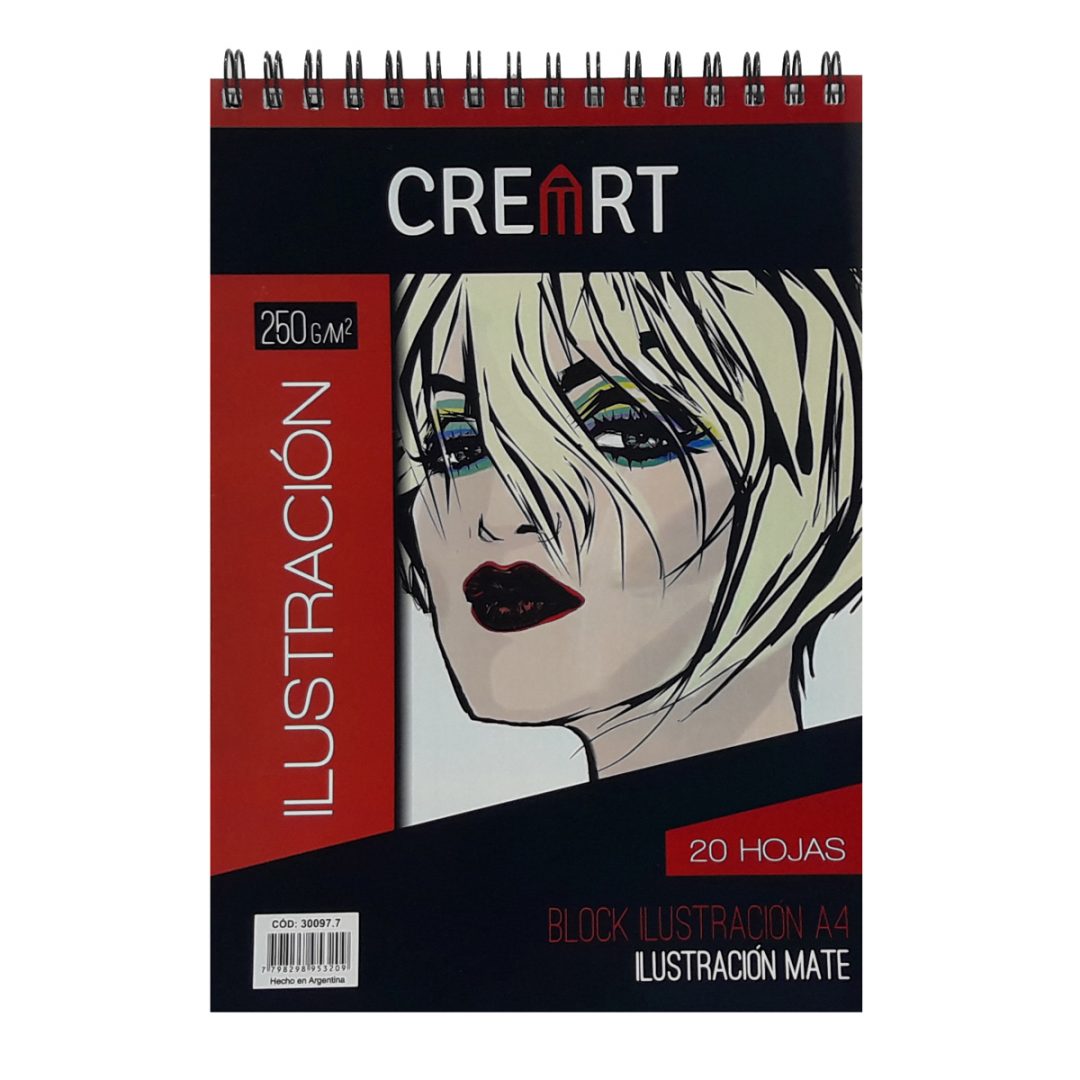 30097.7 – Block A4 ILUSTRACION MATE x 20 hojas espiralado, papel ...